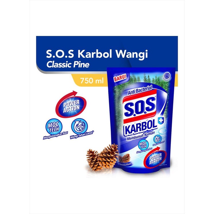Jual SOS Karbol Classic Pine 750 Ml | Shopee Indonesia