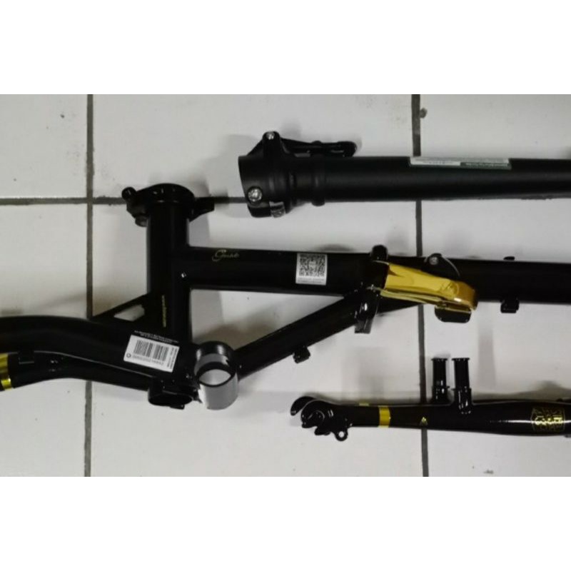 Jual frame fnhon gust vbrake black gold | Shopee Indonesia