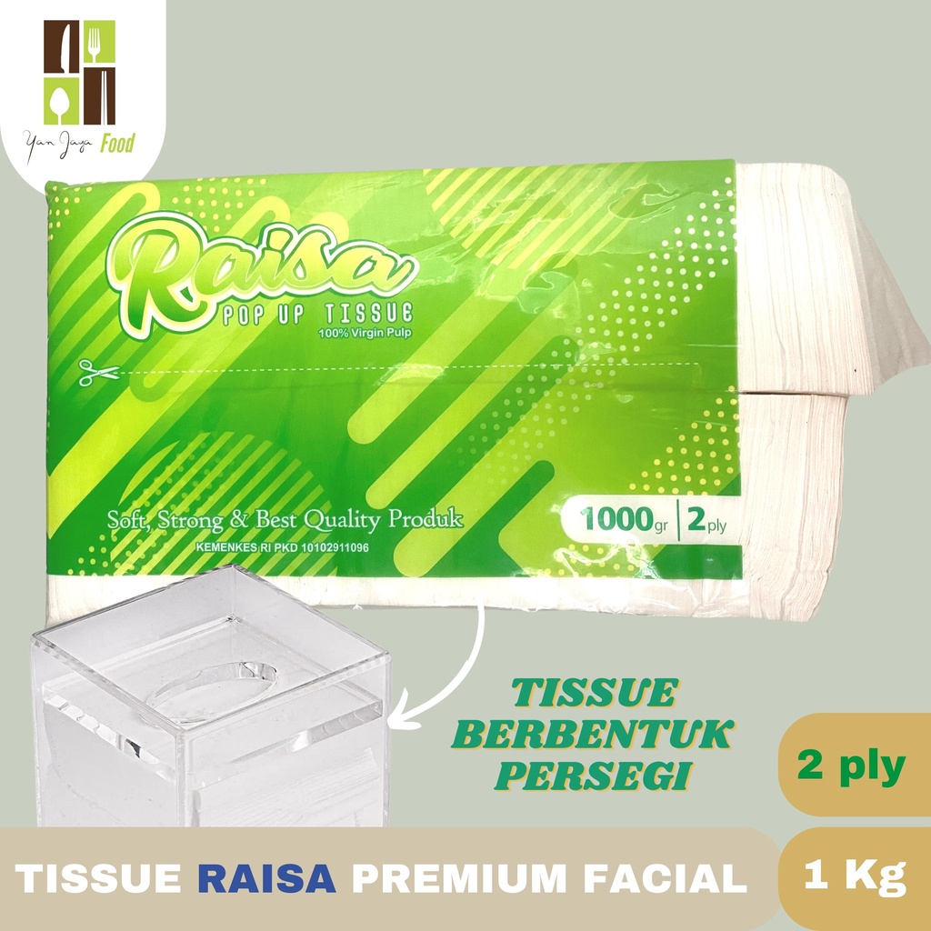 Jual Tisu Raisa Premium Facial Persegi Tissue Kotak Tissue Resto 1Kg ...