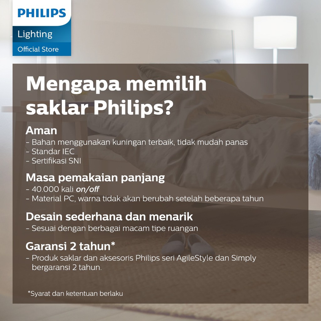 Jual Philips Simply 1 Gang Switch | Shopee Indonesia