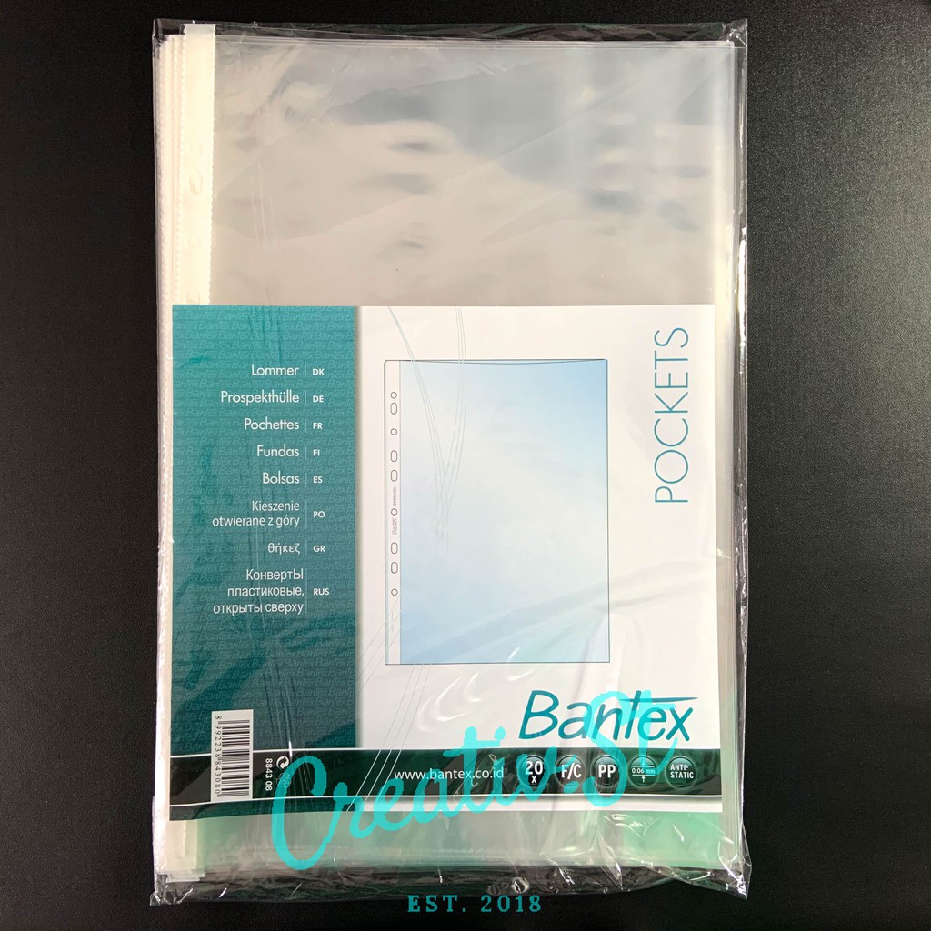 Jual BANTEX Pp Pocket F4 Isi Ordner Folio | Shopee Indonesia