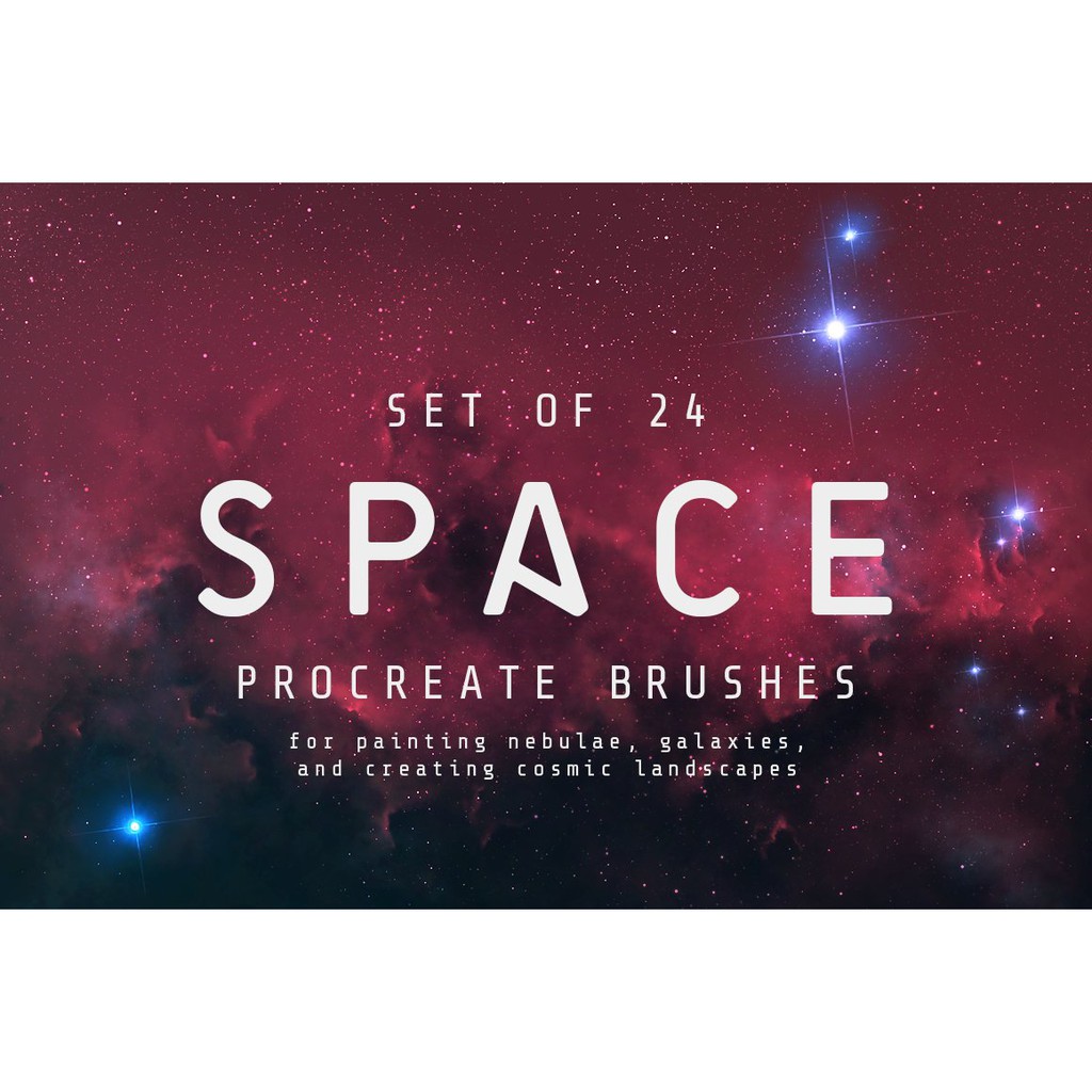 Jual Procreate Brush - 24 Space Brushes Procreate with Color Palette ...