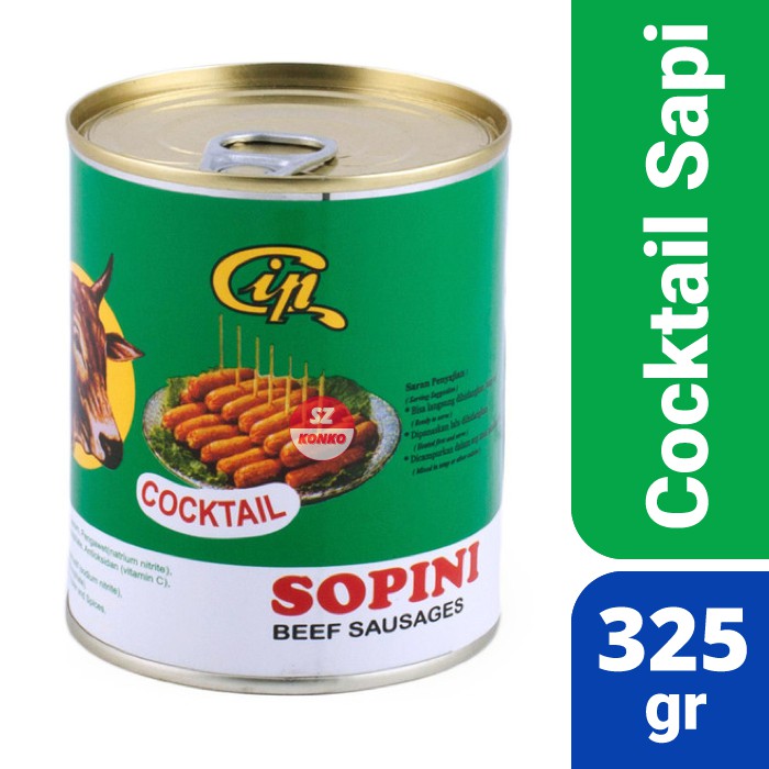 Jual Sosis Sopini Cocktail Sapi - Kaleng 325 gr BPOM RI | Shopee Indonesia