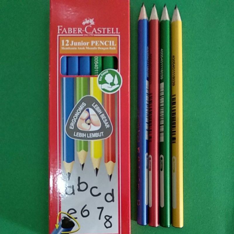Jual PROMO!!! Pensil Faber Castell Junior pencils 2B | Shopee Indonesia