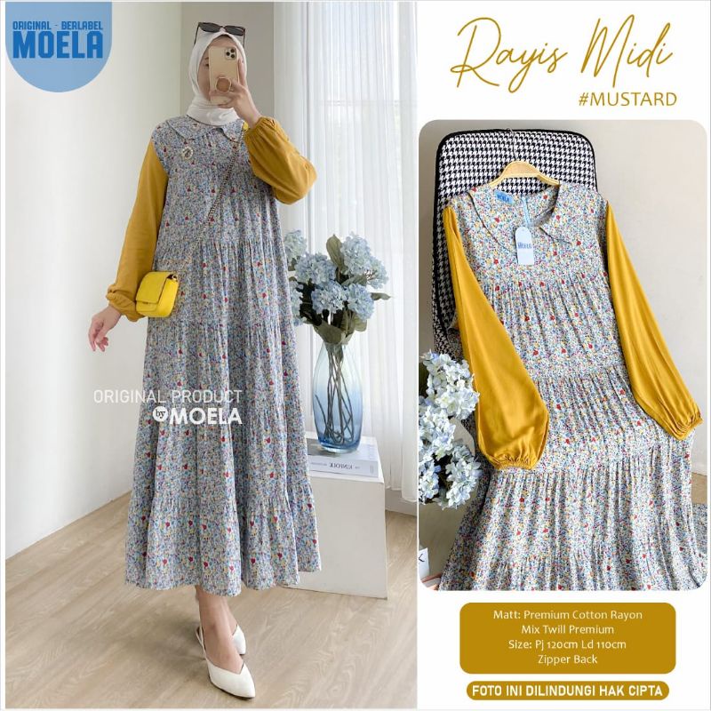 Jual Rayis Midi Bahan Rayon Terbaik Premium Adem Ori By Moela | Shopee ...