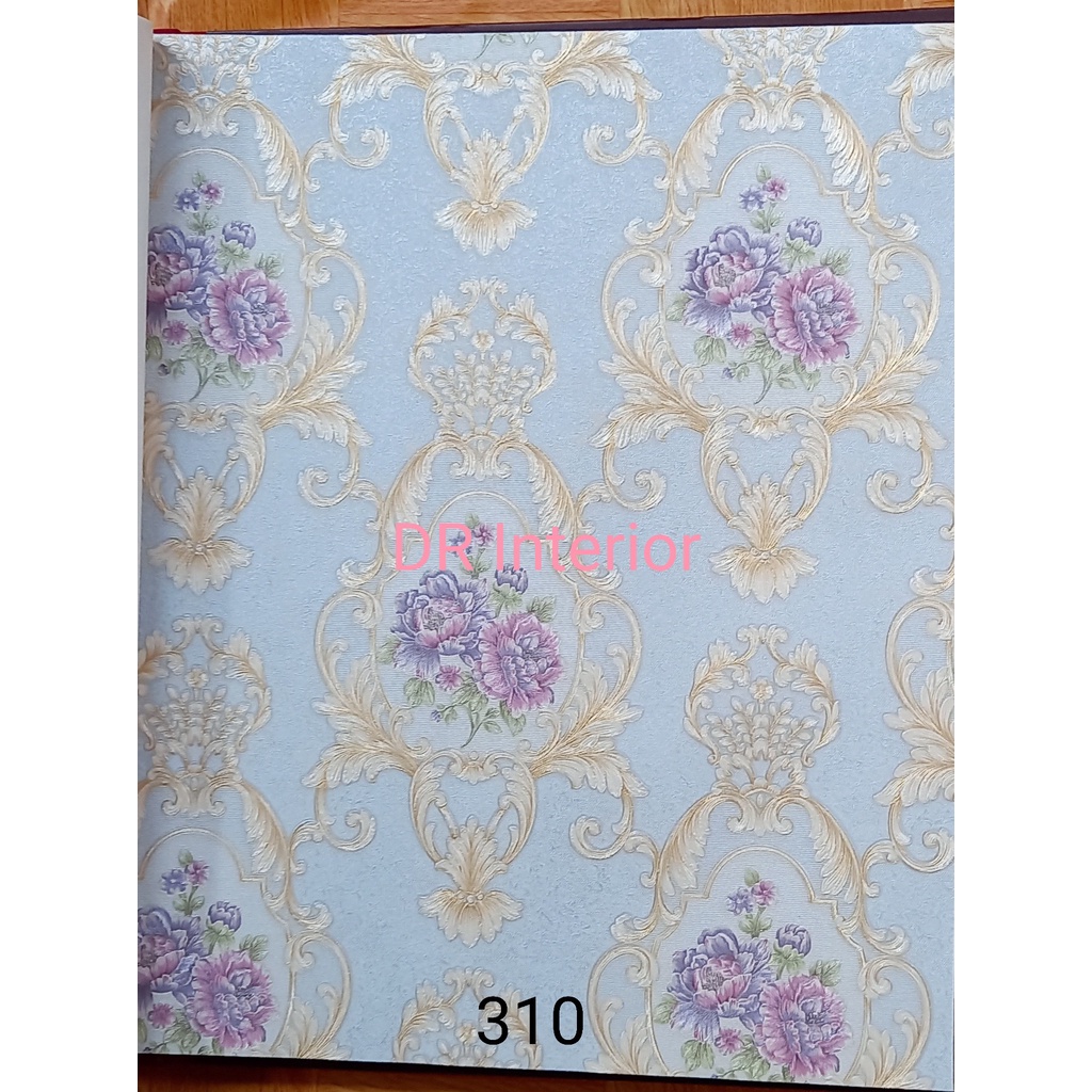 Jual WALLPAPER DINDING VINYL BATIK KLASIK BUNGA MAWAR BERTEKSTUR DAN TIMBUL | Shopee Indonesia