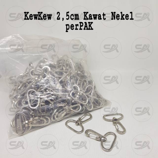 Jual KEWKEW 2,5CM KAWAT NEKEL / RING KAITAN TAS KEW-KEW 2,5CM KAWAT ...