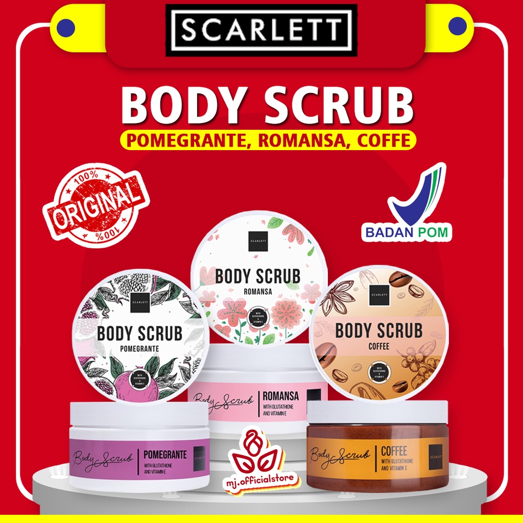 Jual SCARLETT Scarlet Sekarlet Skarlet Body Scrub Pomegrante Romansa ...
