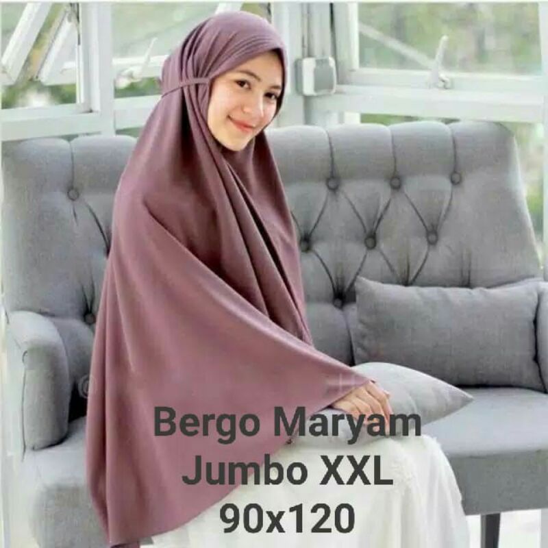 Jual Jilbab Bergo Maryam XXL 90x120 | Shopee Indonesia