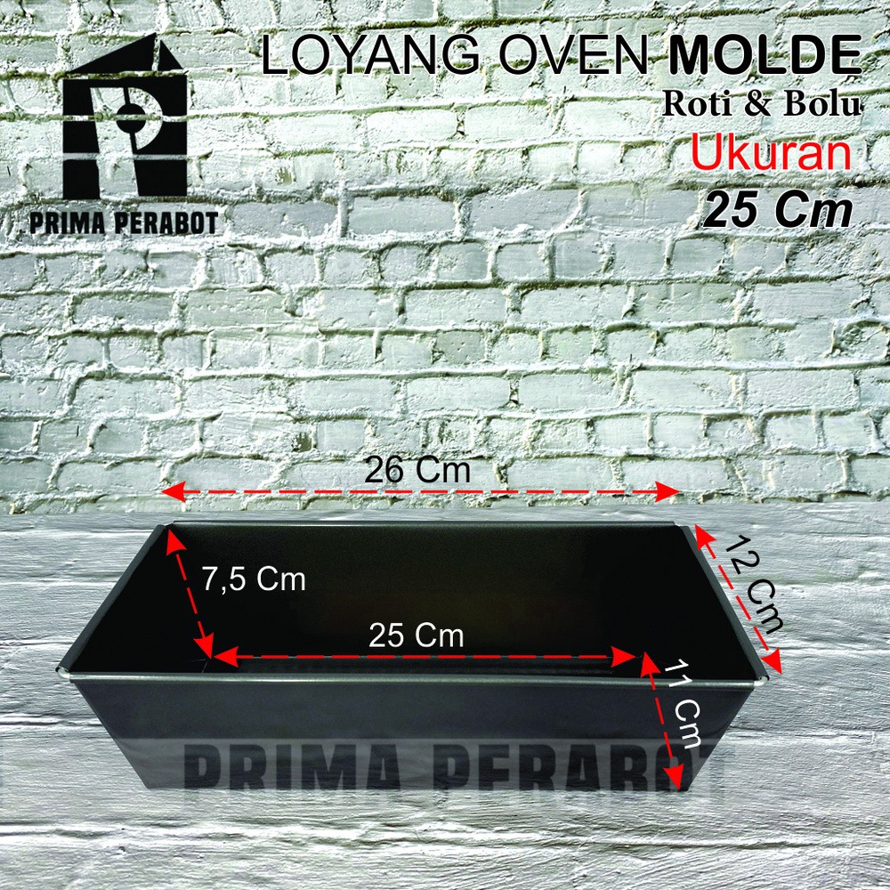 Jual Loyang Bolu Roti Brownies Segi Empat Anti Lengket Panjang 25 cm ...