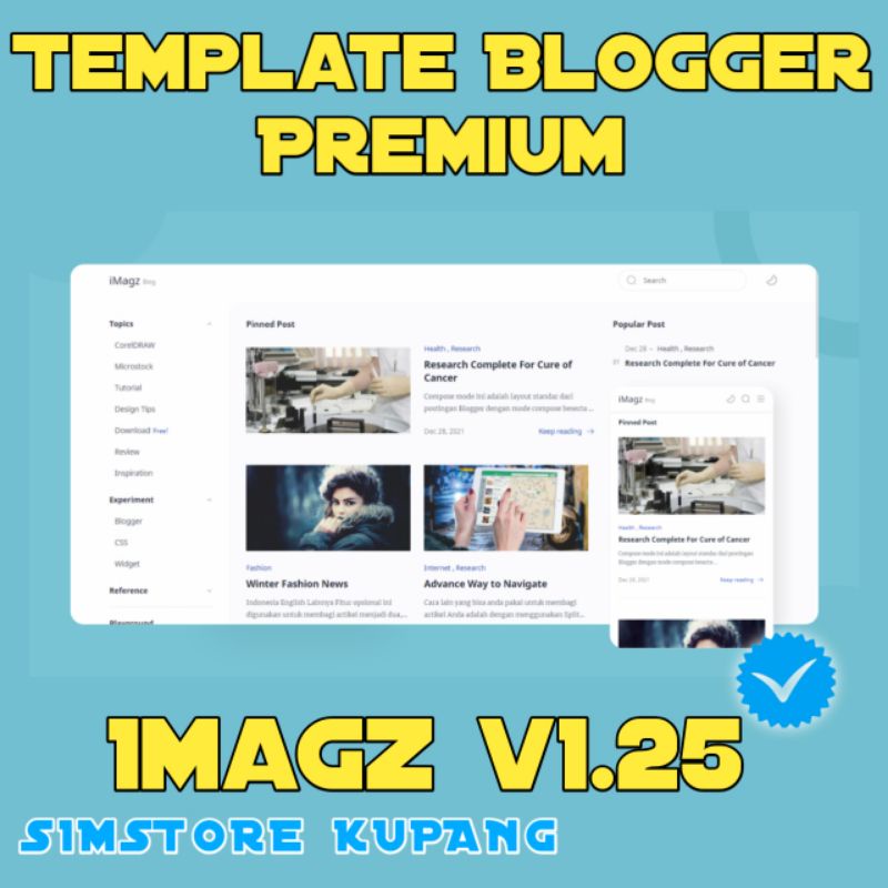 Jual Template Blogger Premium Imagz v1.25 | Shopee Indonesia