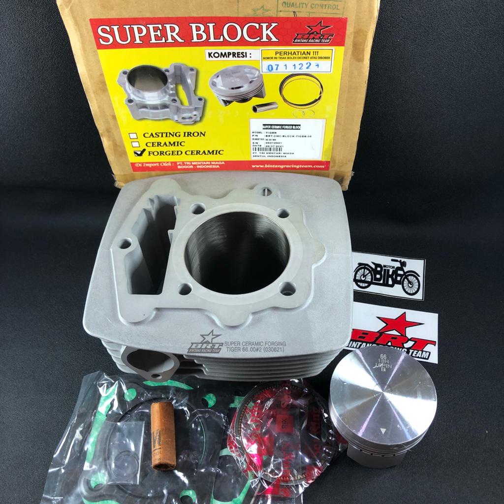 Jual BLOK CERAMIC BRT FORGED PISTON TIGER GL MEGAPRO KERAMIK 66 mm ...