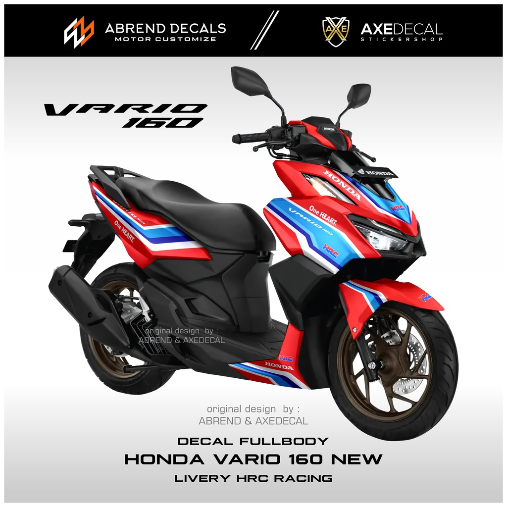 Jual Decal Vario 160 New Fullbody Livery HRC Racing / Stiker Motor ...