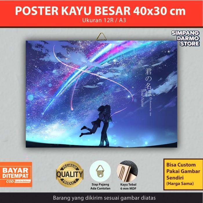 Jual Kimi No Na Wa / Your Name Anime Poster Kayu 30X40| Bisa Custom Yrn ...