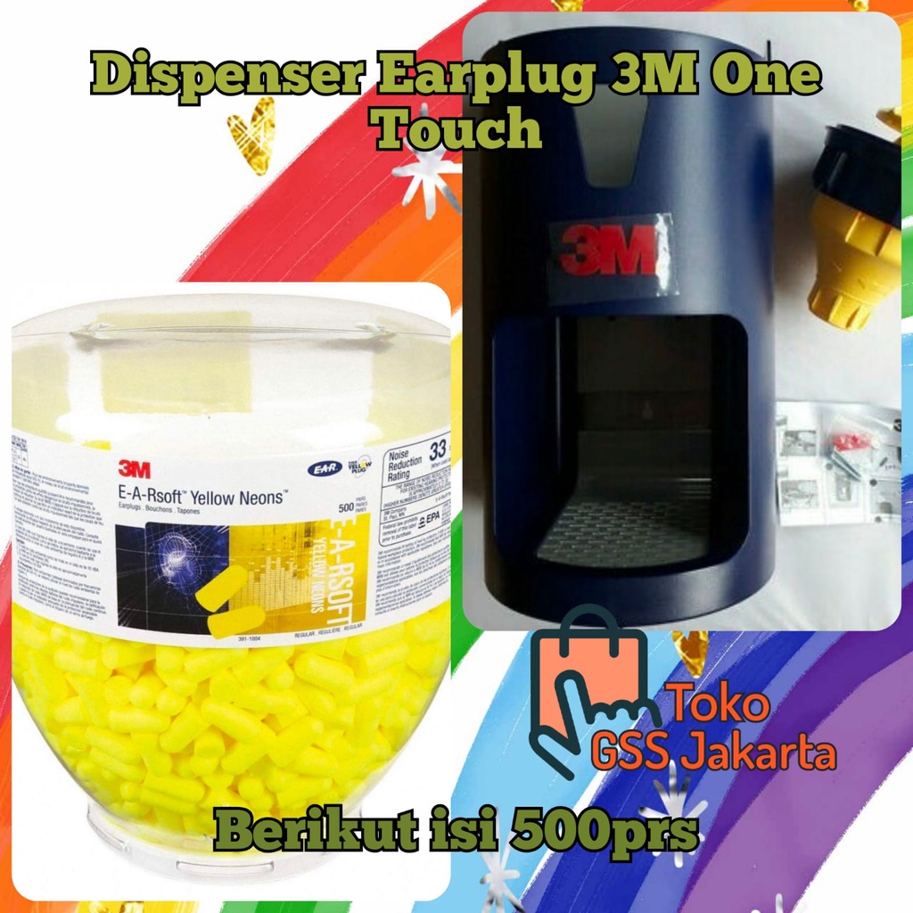 Jual Dispenser Earplug 3M One Touch Berikut isi 500prs | Shopee Indonesia