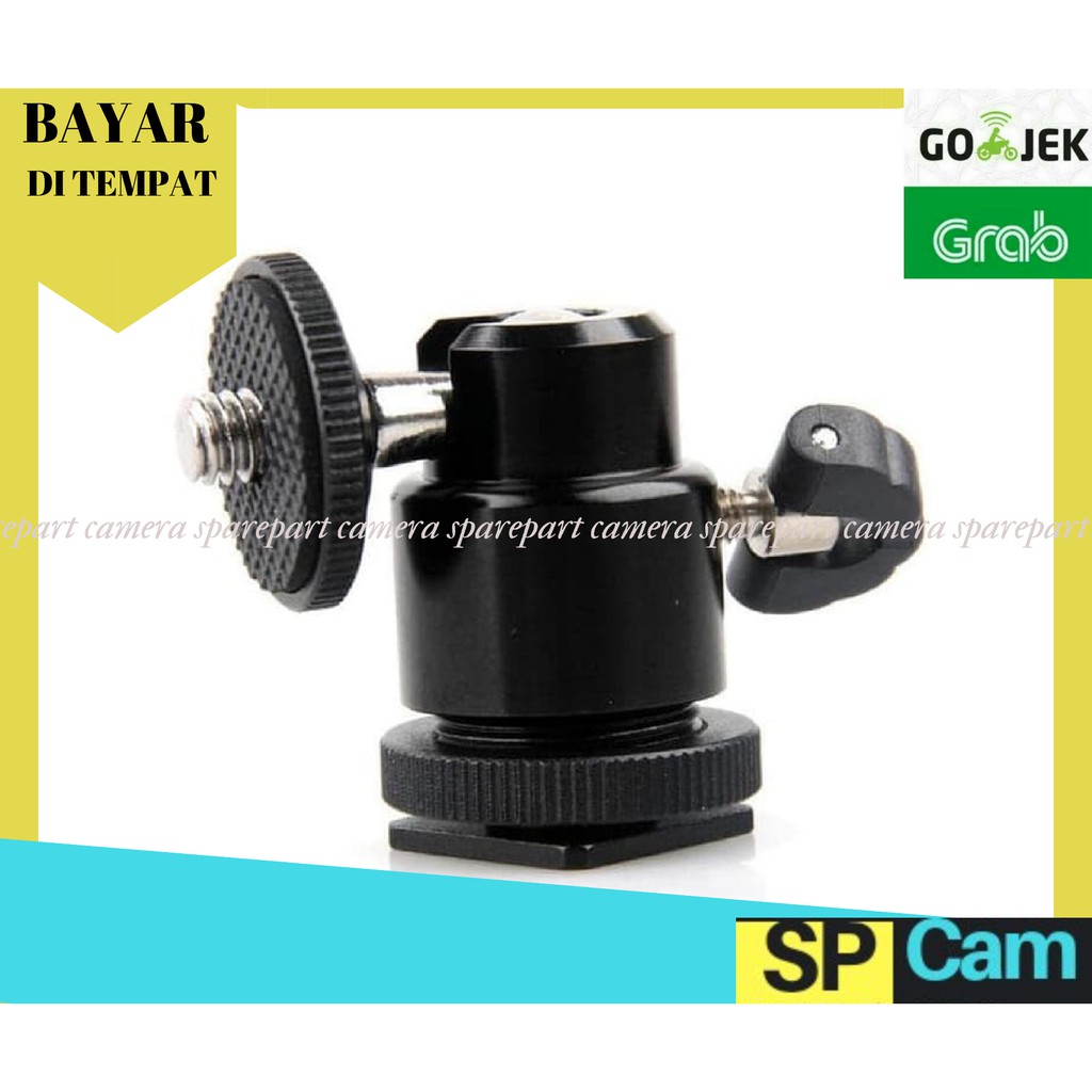 Jual MINI METAL BALL HEAD FOR 1/4" SCREW MOUNT TRIPOD, DOLLY, DSLR ...