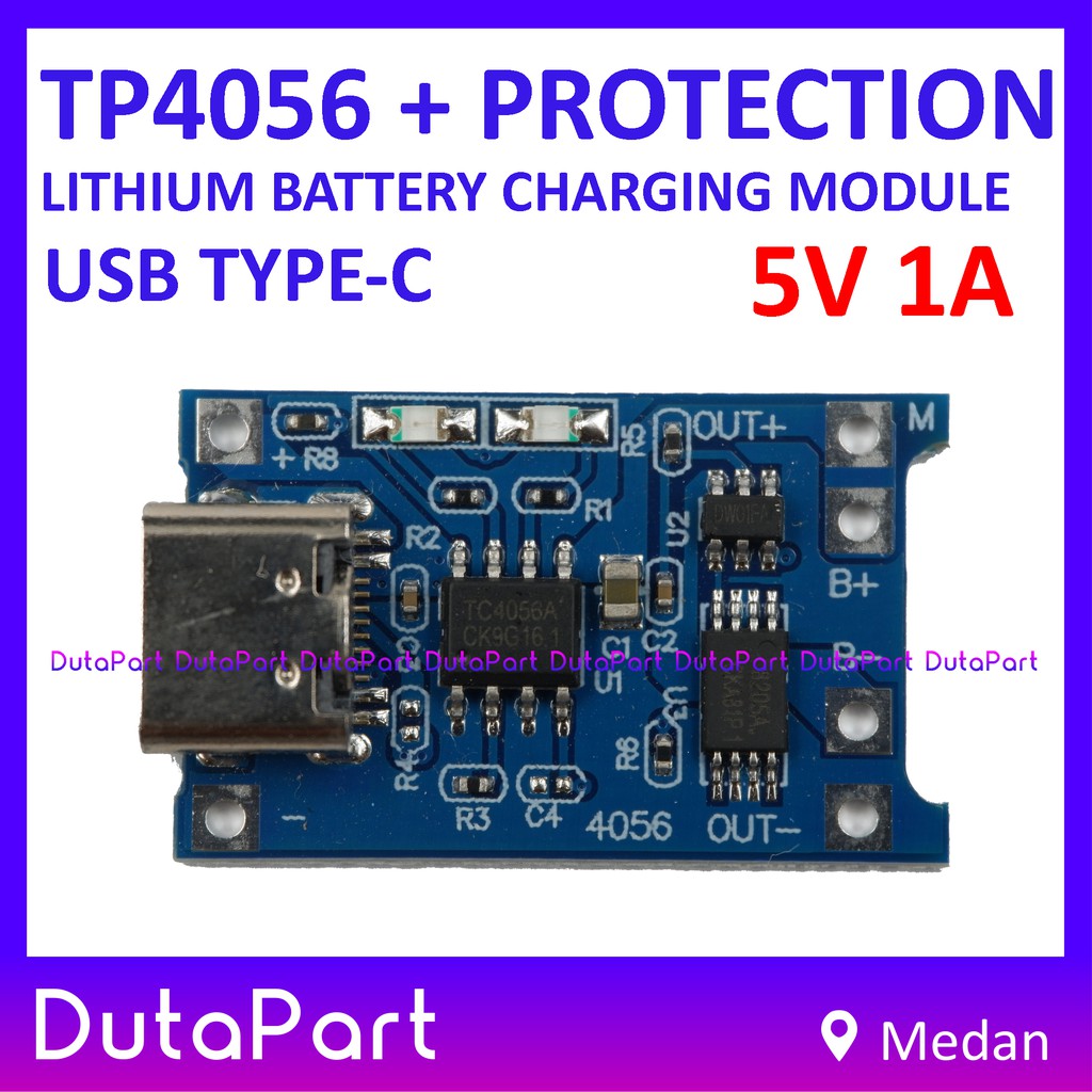 Jual TP4056 5V 1A USB Type-C Battery Charger Charging Module ...