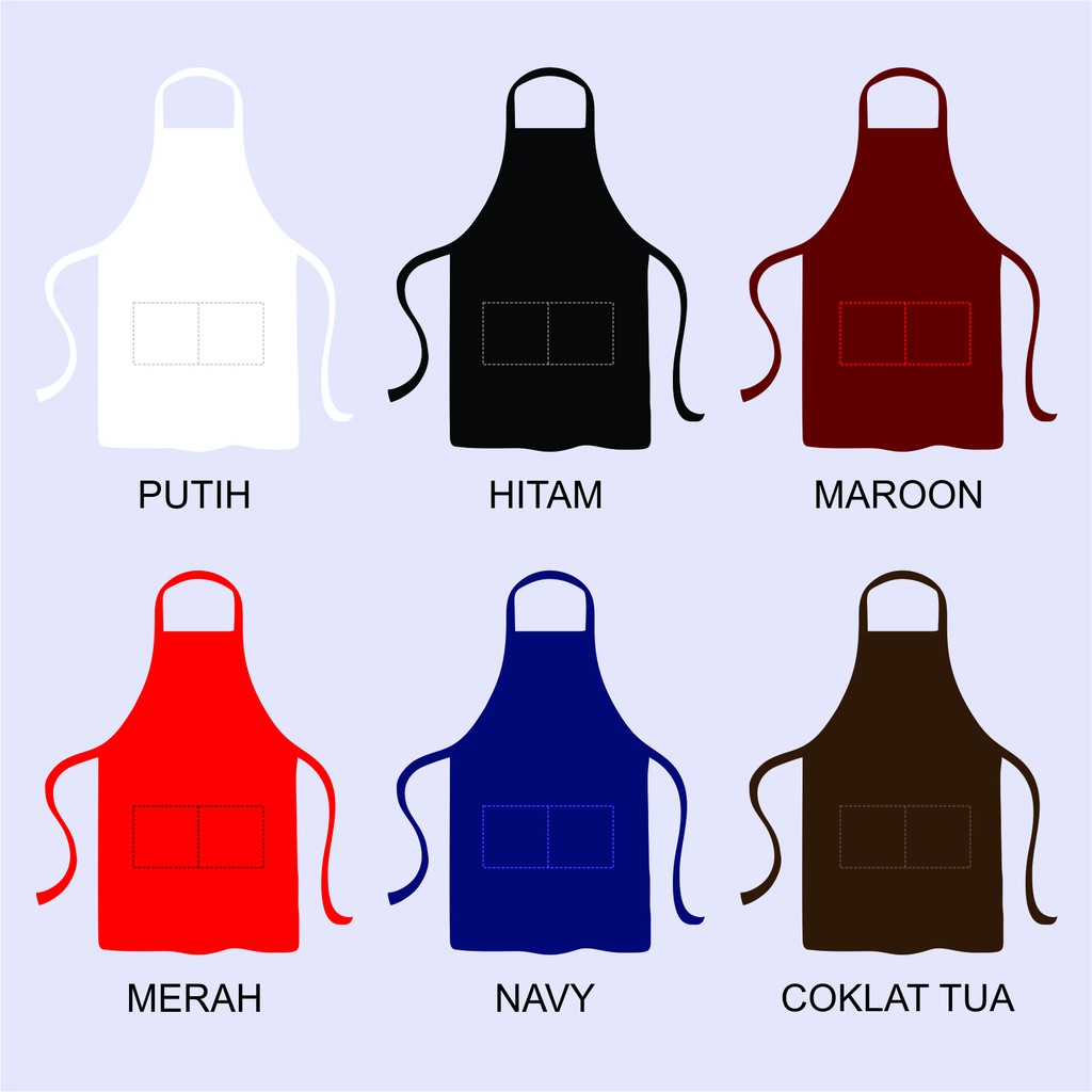 Jual Apron Celemek Drill Polos | Shopee Indonesia