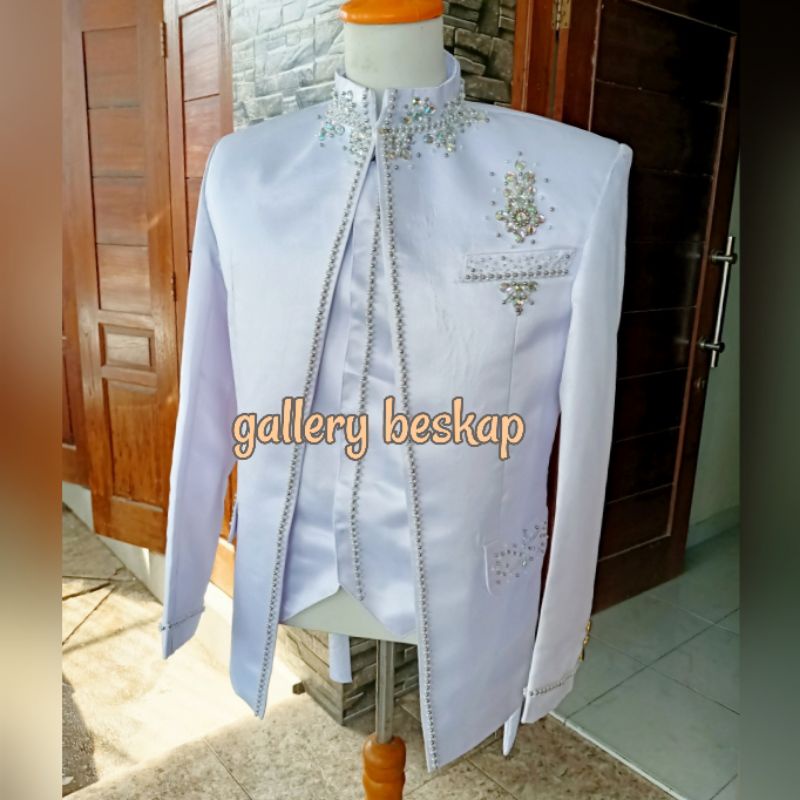 Jual Beskap basofi pengantin akad Jas pengantin/ beskap muslim | Shopee ...