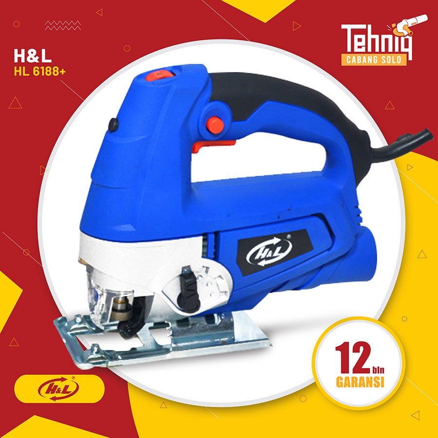 Jual Mesin Gergaji Kayu Triplek Plat Besi JIGSAW HL6188 H&L Electric Jigsaw | Shopee Indonesia