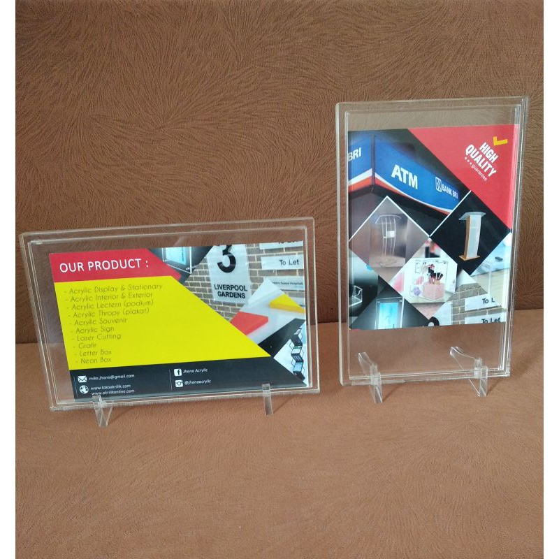 Jual Frame Standing Akrilik Tanpa Baut+Mahnet - Frame Meja | Shopee ...