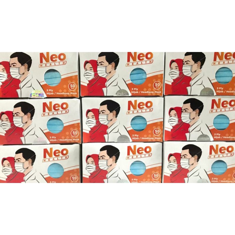 Jual Neo Medis Hijab Blue 1box 50pcs | Shopee Indonesia