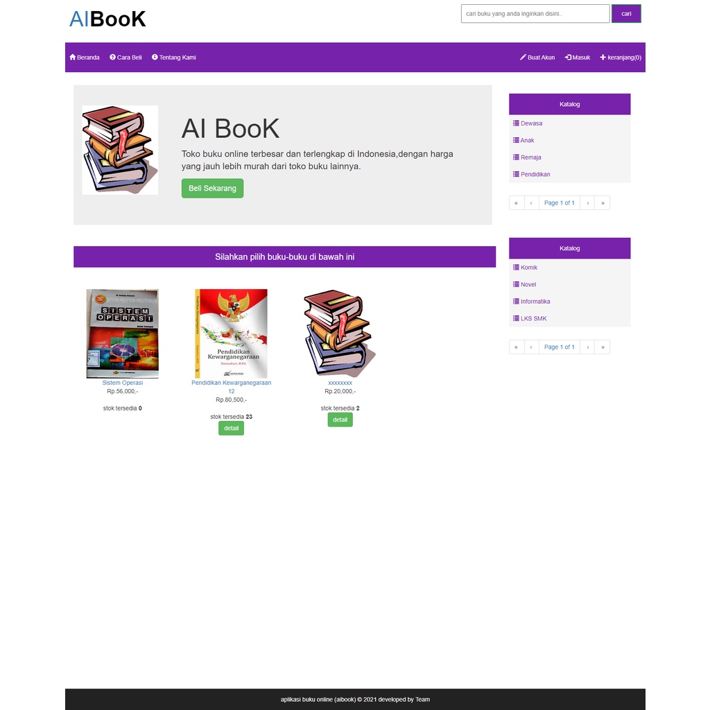Jual Aplikasi Software Website Penjualan Toko Buku Online full source ...