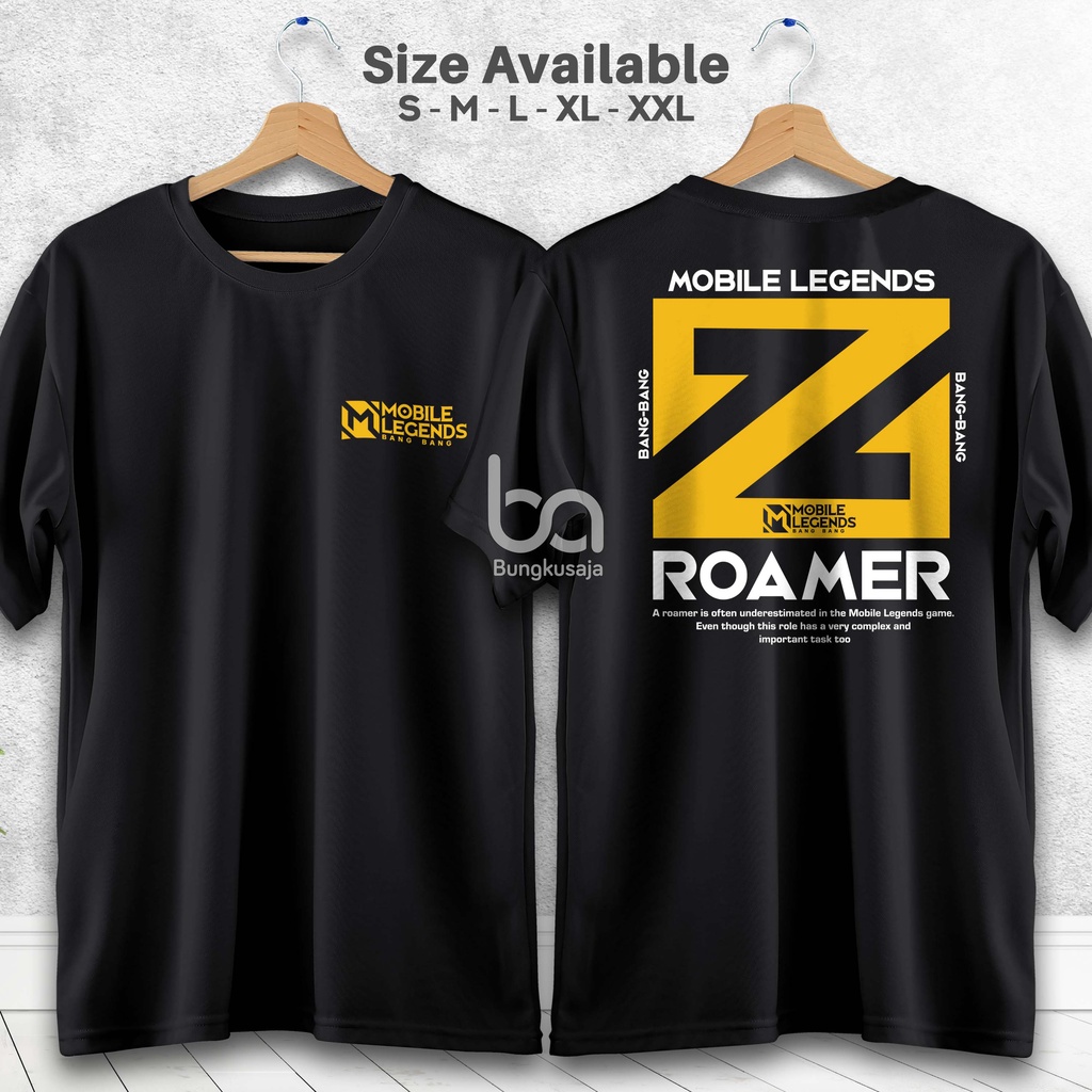 Jual Kaos Mobile Legend ML Series Baju Game MOBA All Role Exp Lane Gold Jungler Roamer Tshirt ...