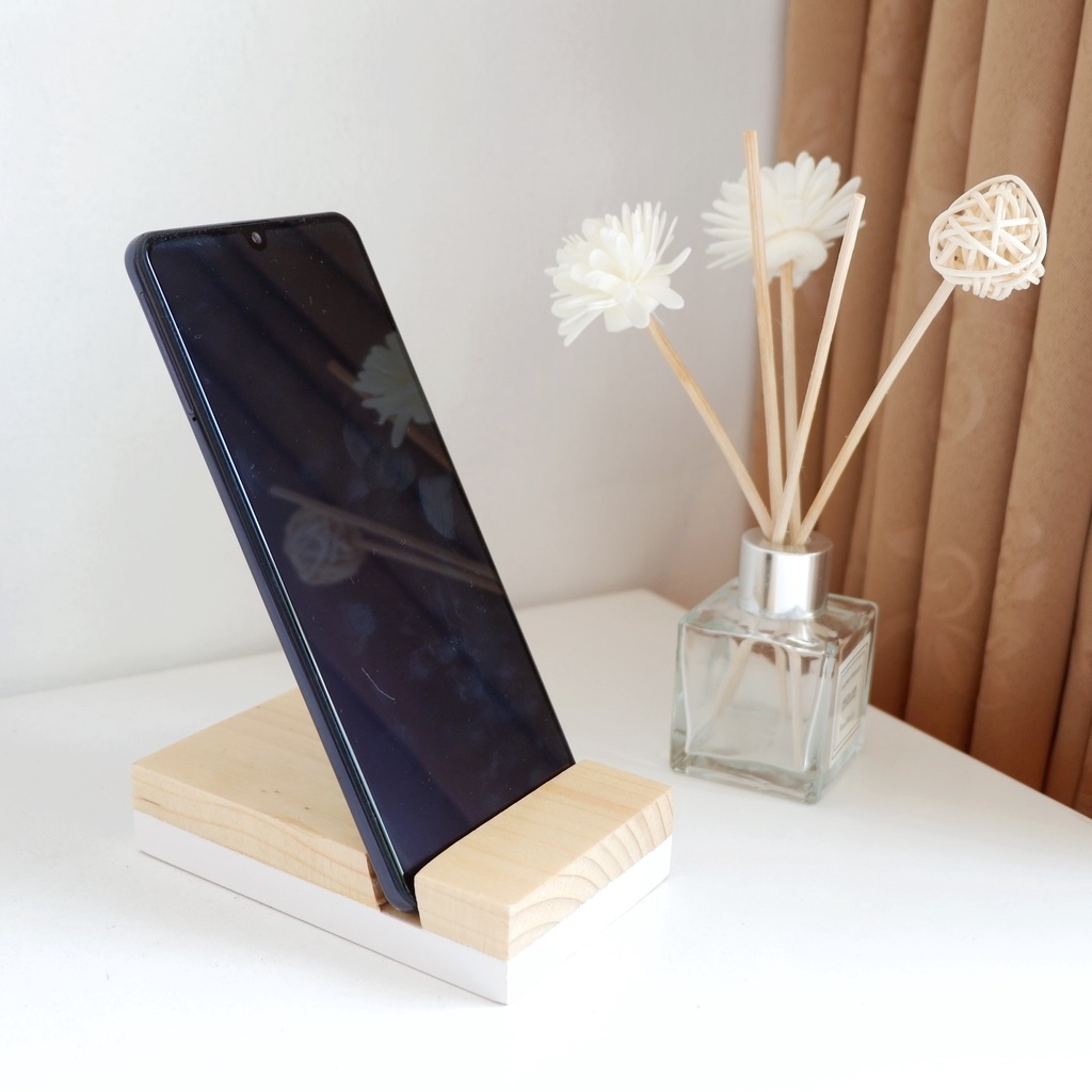 Jual Stand HP (Tempat HP kayu/Dudukan HP/Standing HP/Souvenir Jogja ...