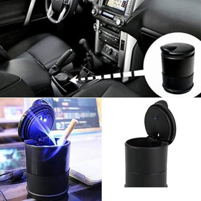 Jual ASBAK MOBIL LED - EKSKLUSIF DESIGN - BLACK | Shopee Indonesia