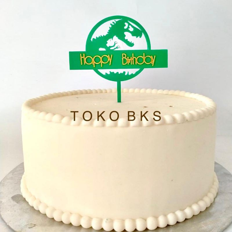 Jual Topper akrilik hbd dino | Shopee Indonesia