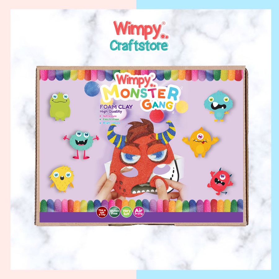 Jual Wimpy - Craft KIT DIY Mask Clay Kerajinan Tangan Montessori Paud ...