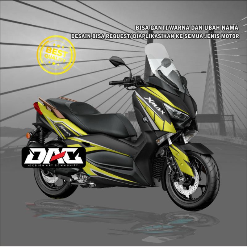 Jual Sticker Decal full body grafis simple yamaha xmax kuning | Shopee ...