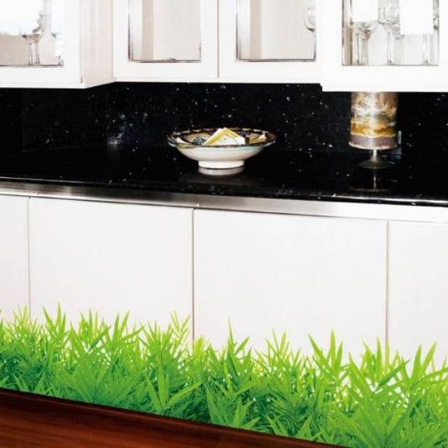 Jual Stiker Dinding 50x70cm Motif Karakter Rumput ilalang Hijau ...