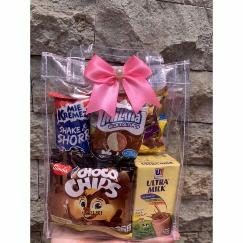 Jual PAKET HEMAT SOUVENIR SNACK ULANGTAHUN TAS MIKA / PARCEL SNACK ...