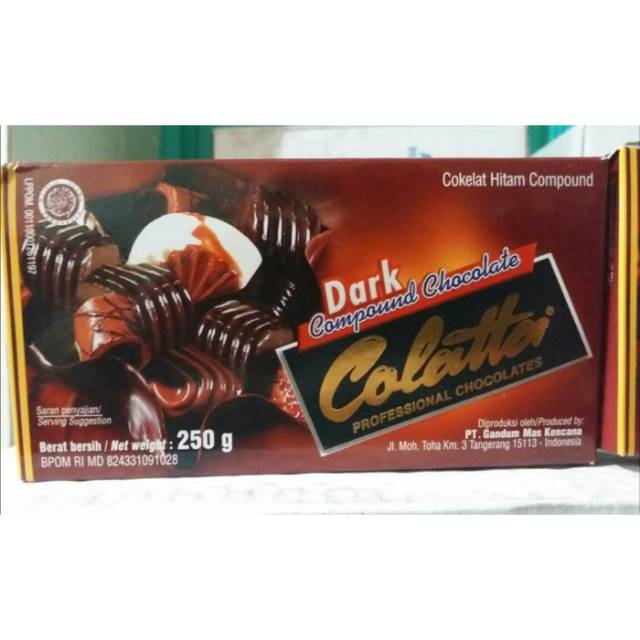 Jual Cokelat Colatta Dark Compound 250 Gr Coklat Hitam Compound Collata ...