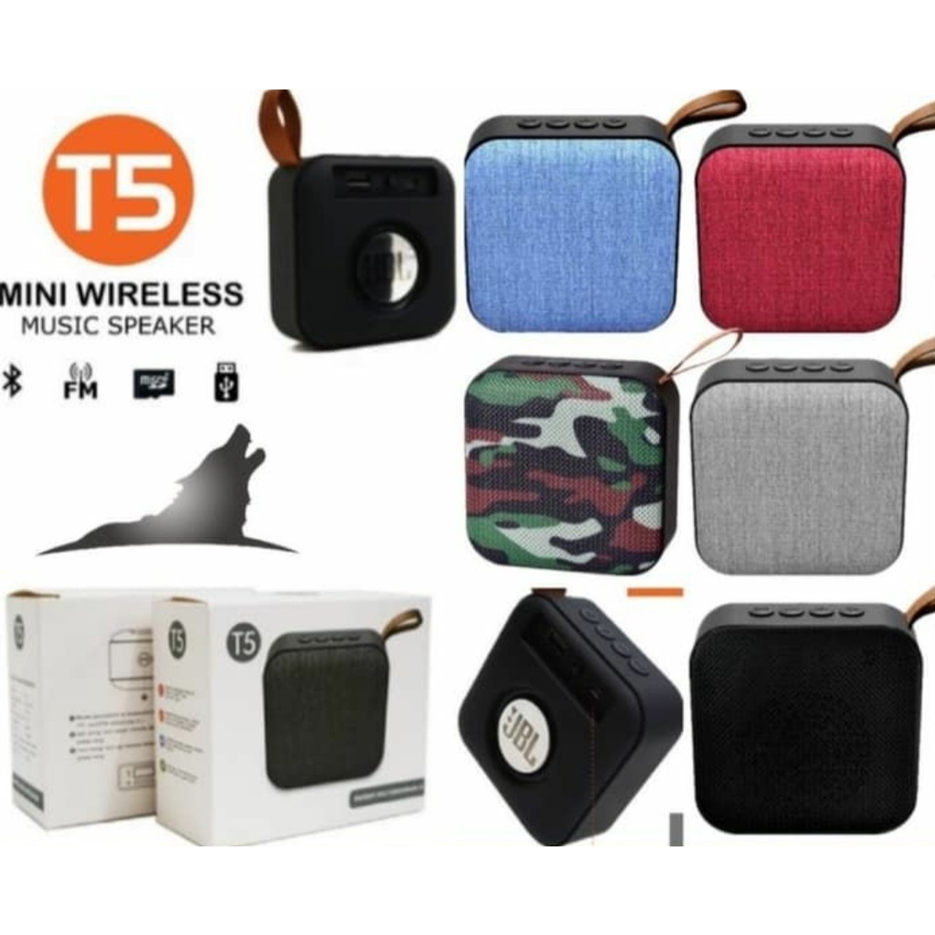 Jual Speaker Bluetooth Wireless T5 Mini-Musik Box Super Full BASS ...