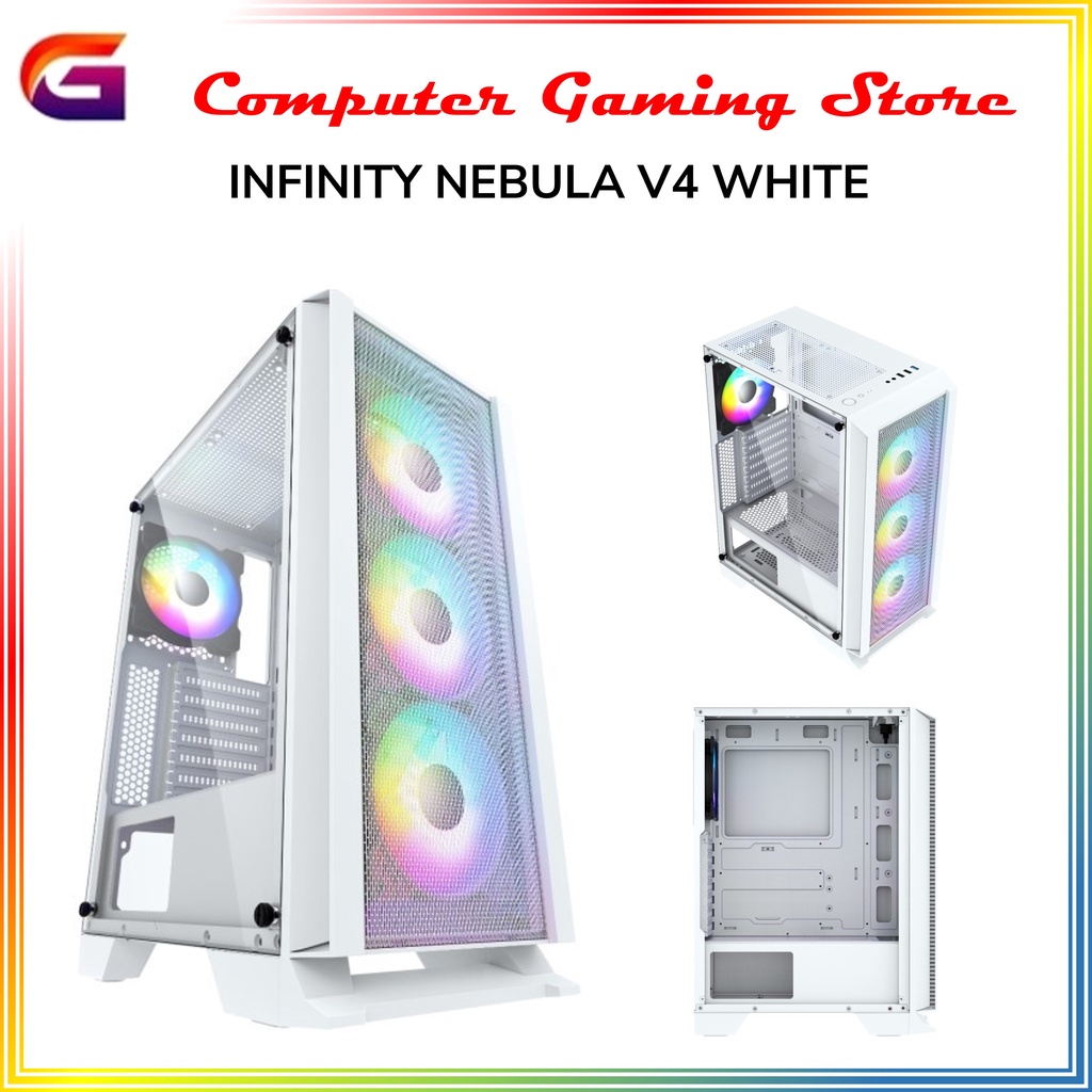Jual INFINITY NEBULA V4 WHITE - Casing Komputer Gaming | Shopee Indonesia