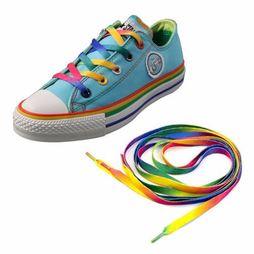Jual Tali Sepatu Pelangi Warna Warni Rainbow Shoelace Tali Sepatu Unik ...