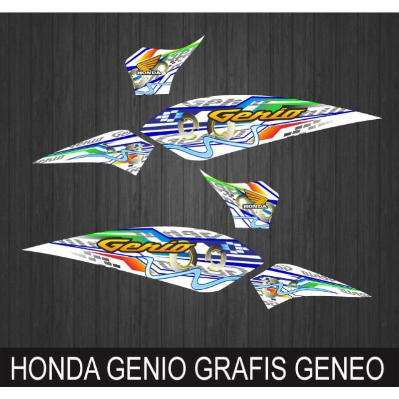 Jual STIKER STRIPING MOTOR DECAL VARIASI HONDA GENIO GRAFIS GENEO PART ...