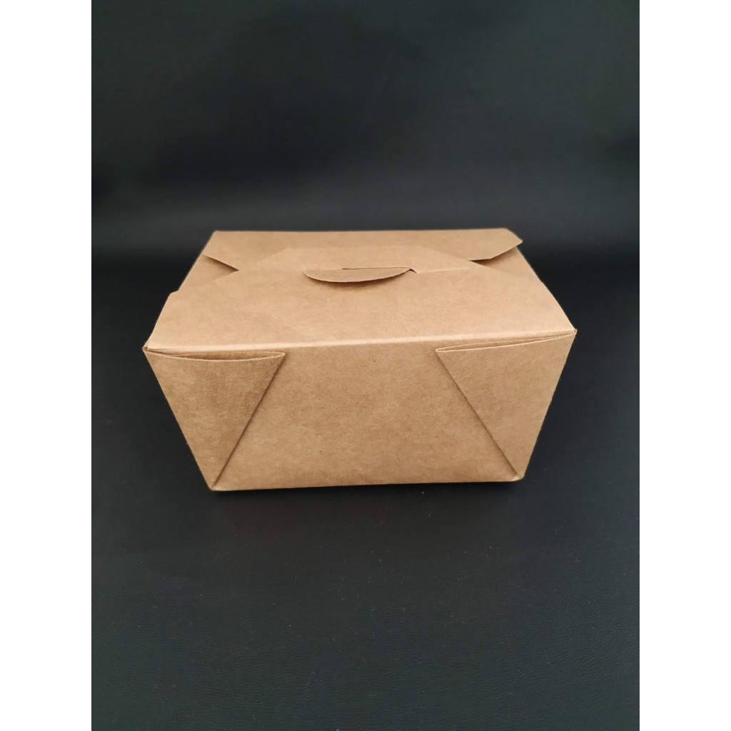 Jual Food Grade Brown Box 26 Oz / Lunch Paper Food Box 26 Oz (10 pcs) | Shopee Indonesia