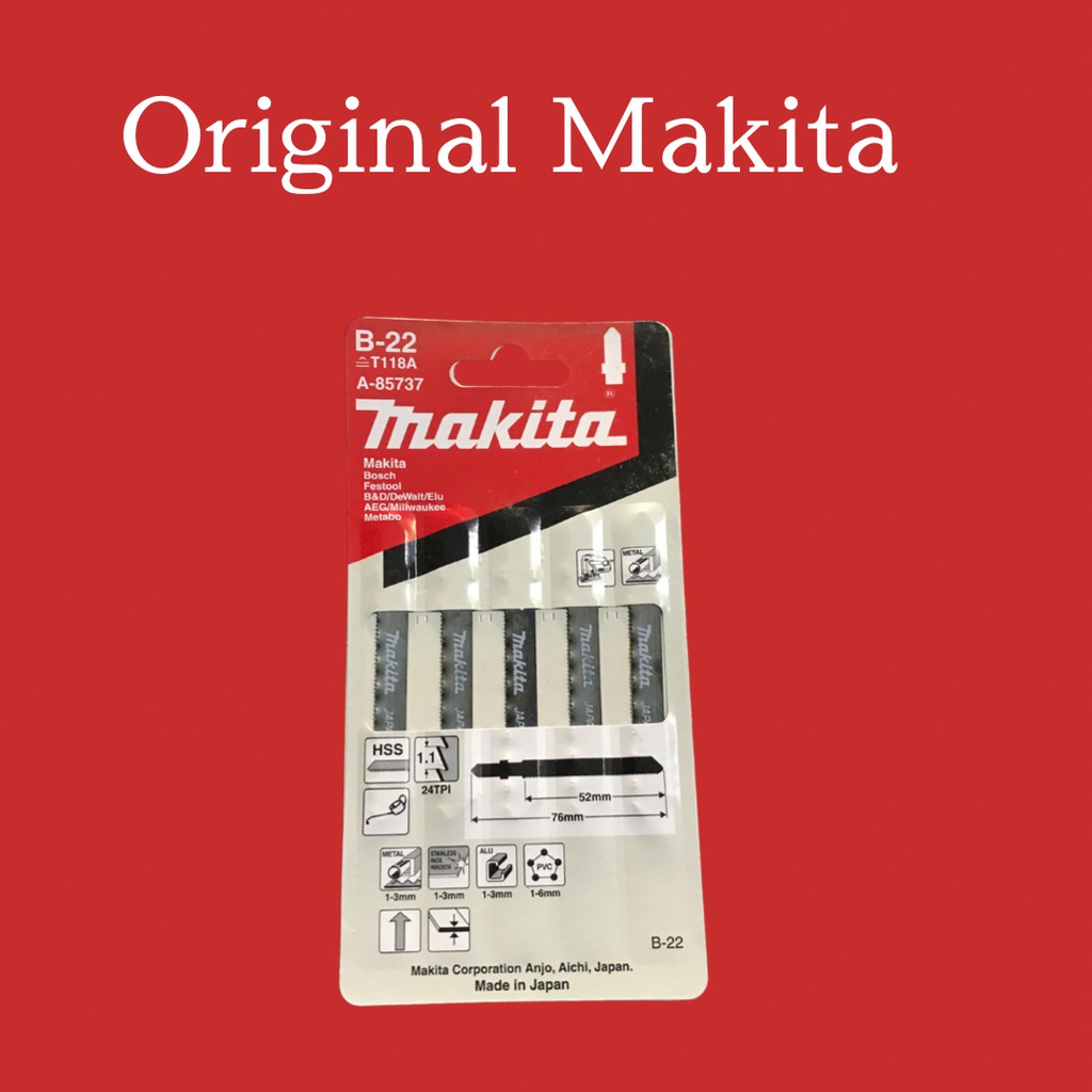 Jual Mata gergaji besi Jigsaw Blade Makita B-22 | Shopee Indonesia