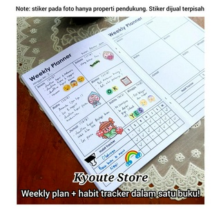 Jual Buku Weekly Planner + Habit Tracker Simple 2in1 Size A5 Versi 5 ...