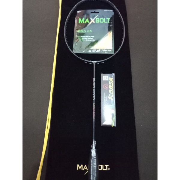 Jual raket badminton maxbolt black woven limited edition | Shopee Indonesia