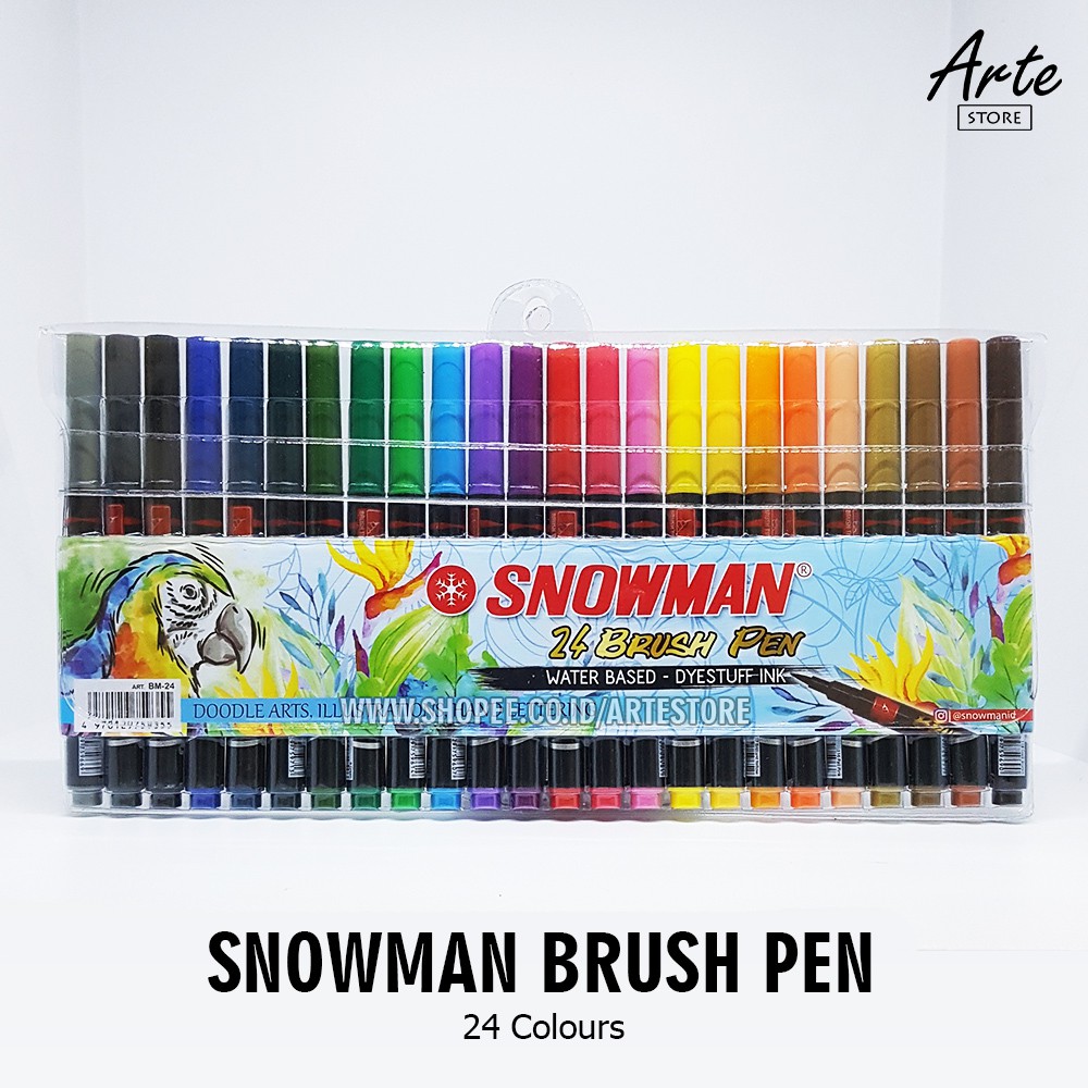 Jual Snowman Brush Pen (12 - 24 Warna) | Shopee Indonesia