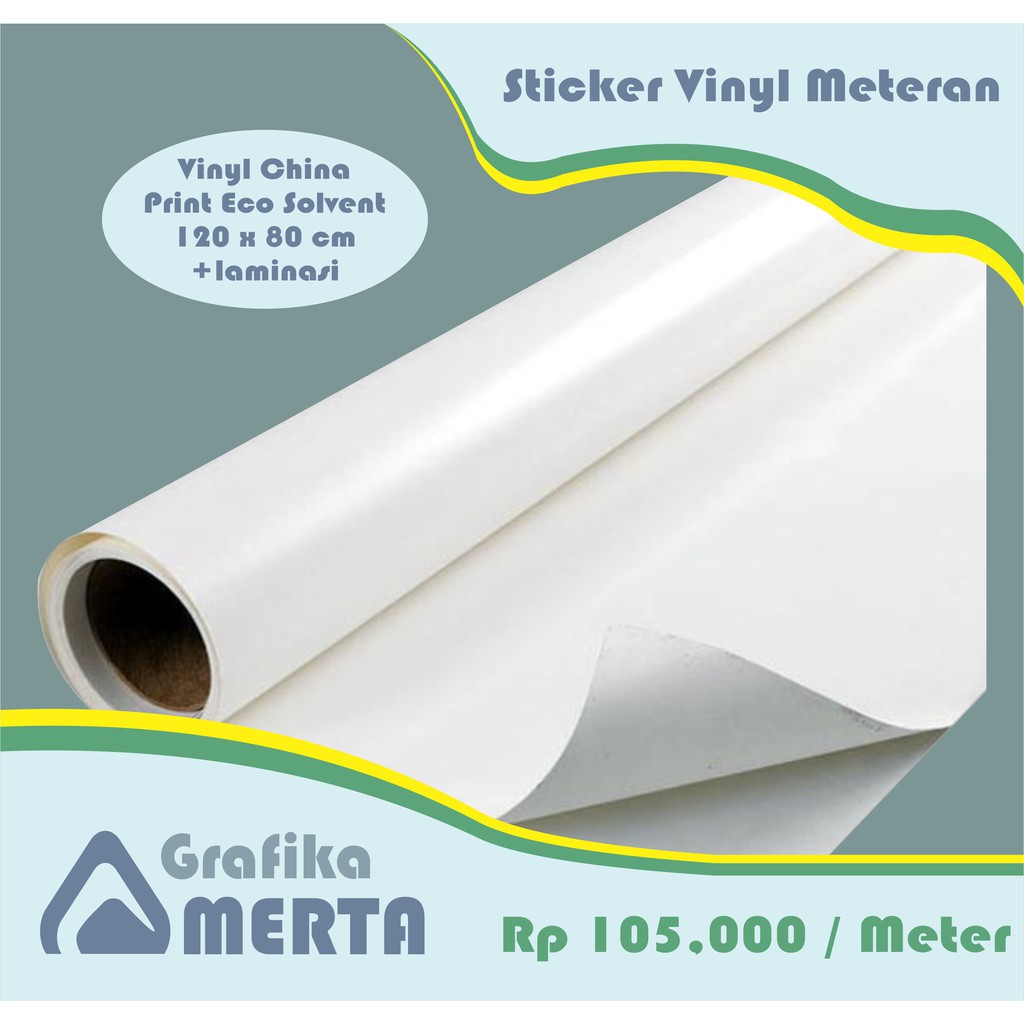 Jual Cetak Sticker Meteran Vinyl China per 120 x 80 Cm | Shopee Indonesia