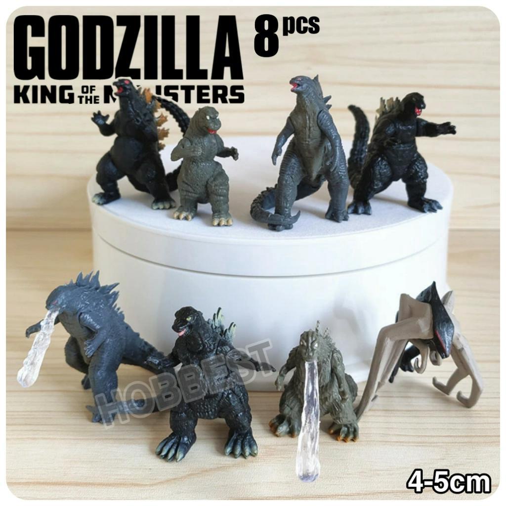 Jual Action Figure GODZILLA set isi 8 pcs - Miniatur Topper Kue Pajangan Mainan Kaiju Muto ...