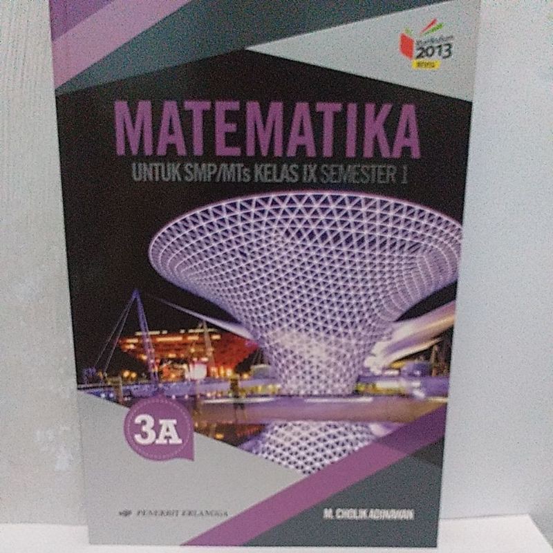 Jual Buku MATEMATIKA Jilid 3A SMP/MTs Kelas IX Erlangga | Shopee Indonesia