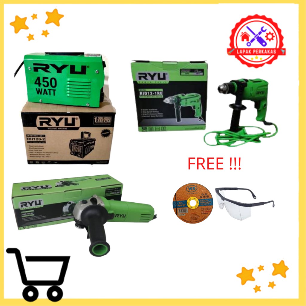 Jual Paket RYU RSG 100-5V + RYU Mesin las 450 Watt + RYU BOR RID 13-1 ...