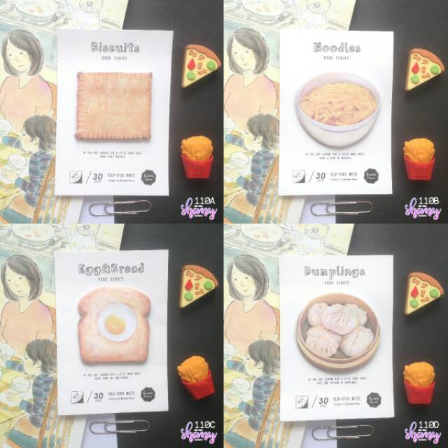 Jual Food Series Sticky Notes Post-it Memo | Shopee Indonesia